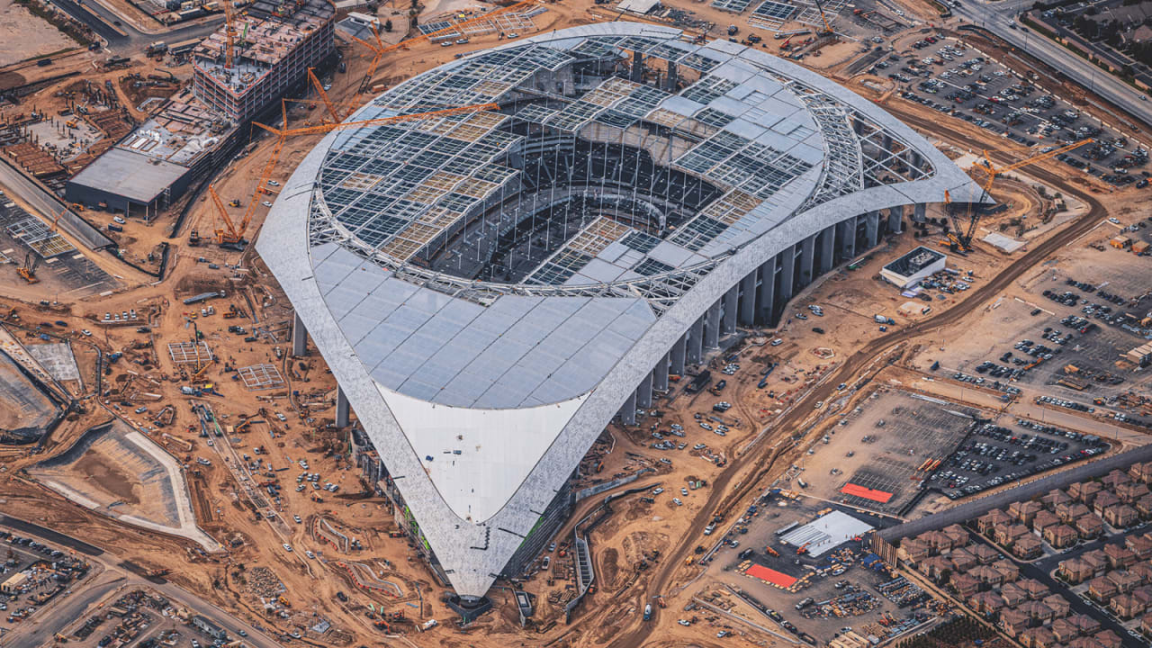 PHOTOS: February aerial shots of SoFi Stadium