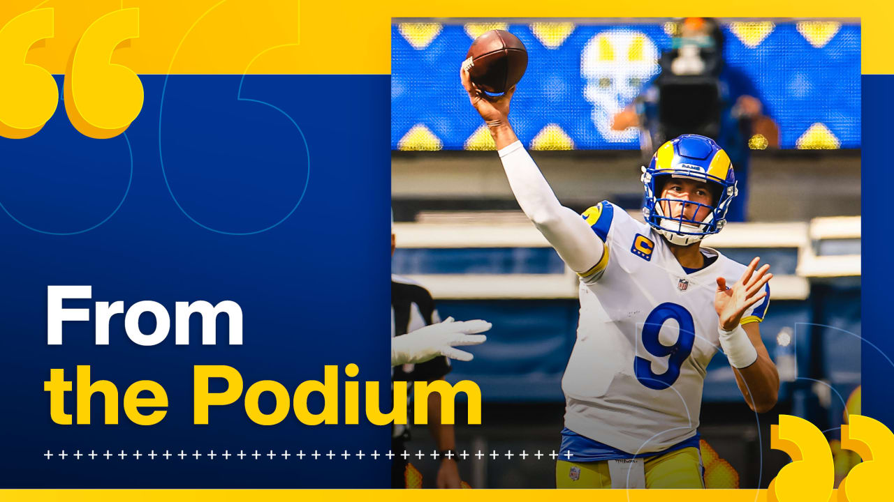 From the Podium: Rams head coach Sean McVay, quarterback Matthew ...
