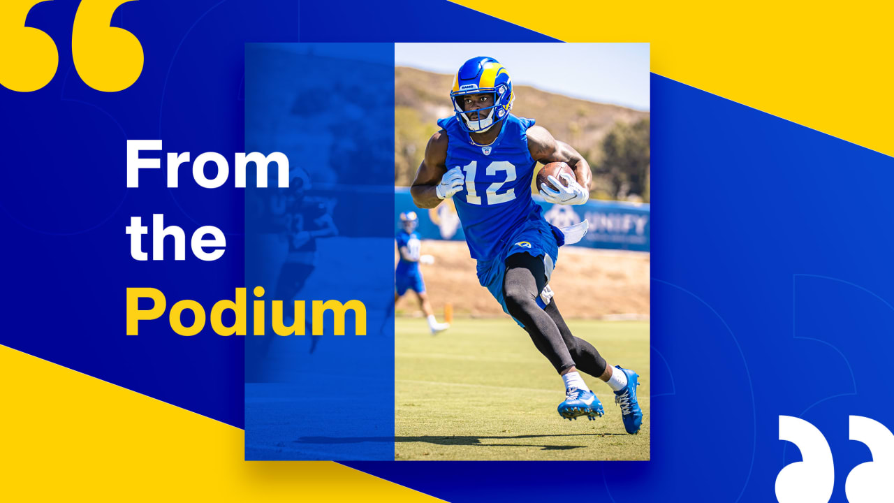 From the Podium: Rams quarterback Matthew Stafford, safety Taylor Rapp ...