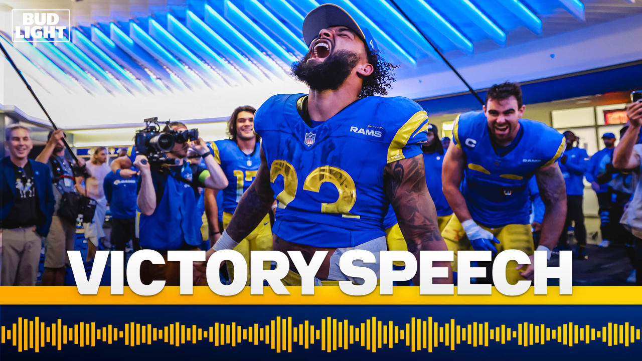 "BOOOM!!" Los Angeles Rams running back Kyren Williams, the Offensive ...