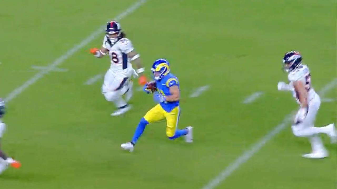Los Angeles Rams wide receiver Austin Trammell makes a 27-yard gain ...