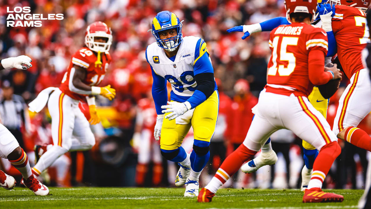 Rams defensive lineman Aaron Donald sustained ankle sprain vs. Chiefs ...