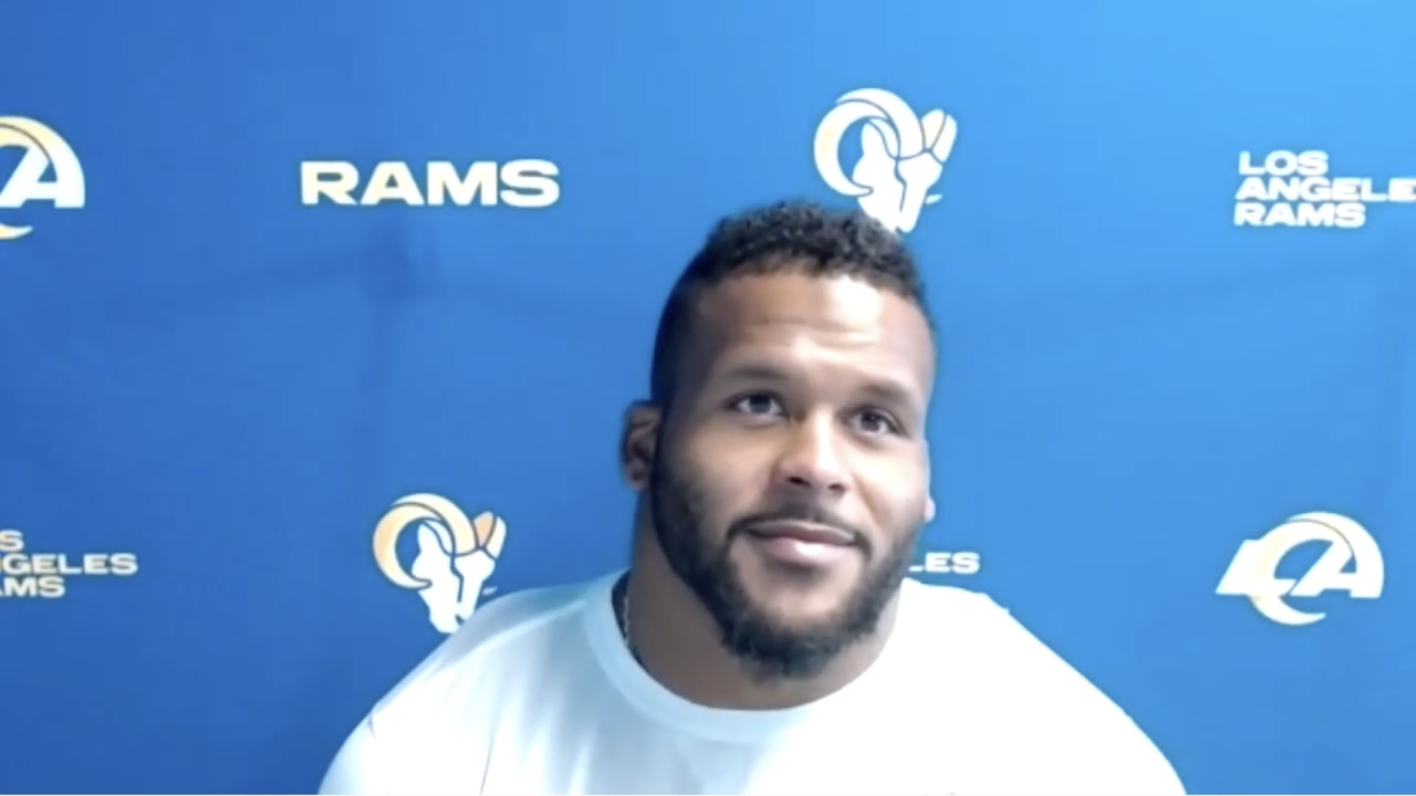Aaron Donald talks Eagles offensive line and QB Carson Wentz