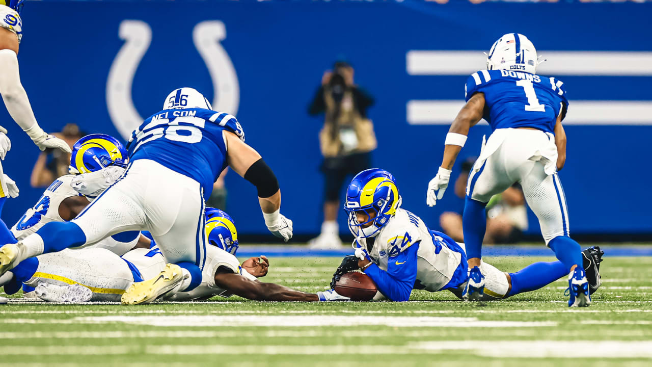 Los Angeles Rams defensive back Jordan Fuller forces a turnover by ...