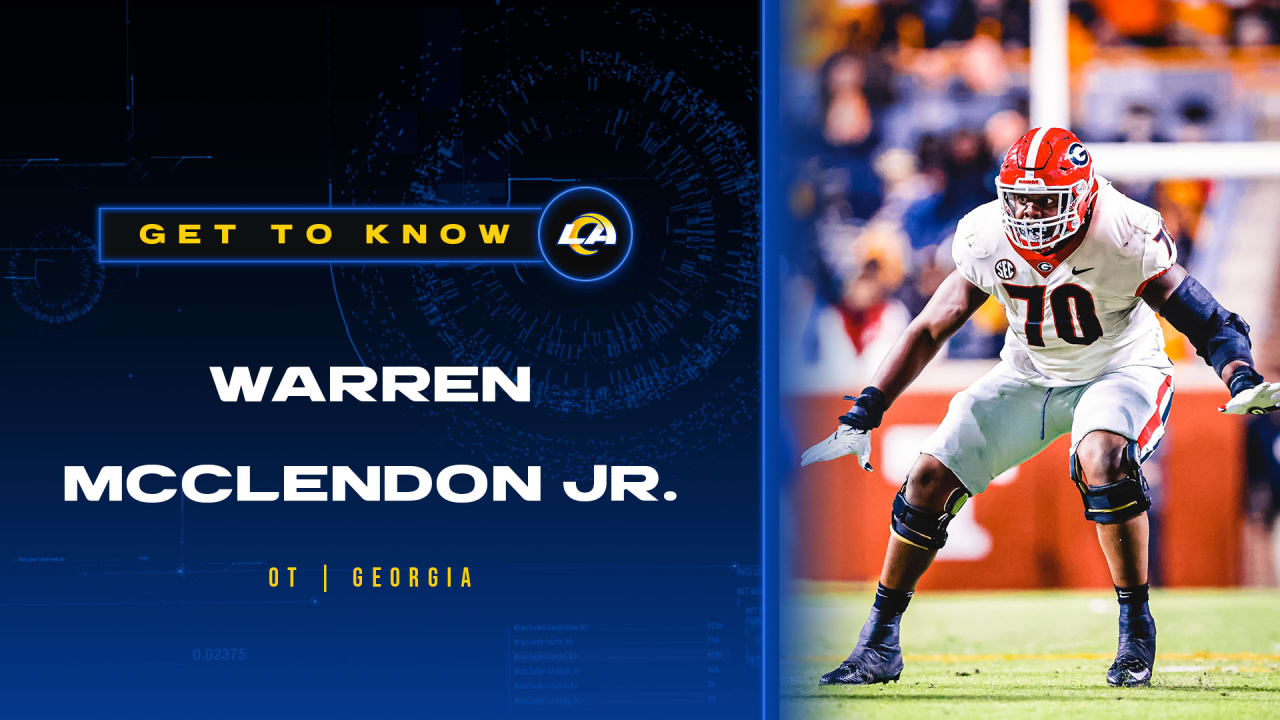 Get to know Georgia offensive tackle Warren McClendon Jr. | Pick 174