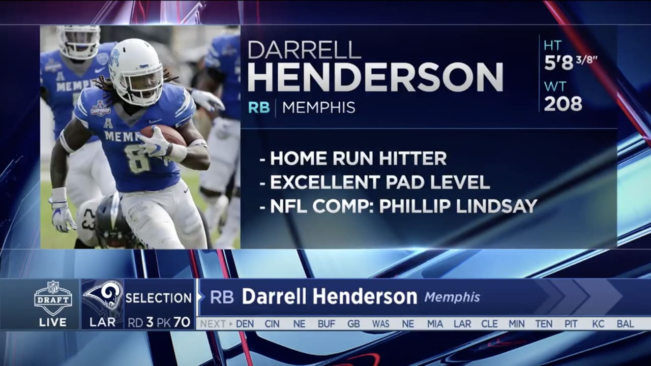 Rams select Memphis RB Darrell Henderson No. 70 in the 2019 NFL Draft