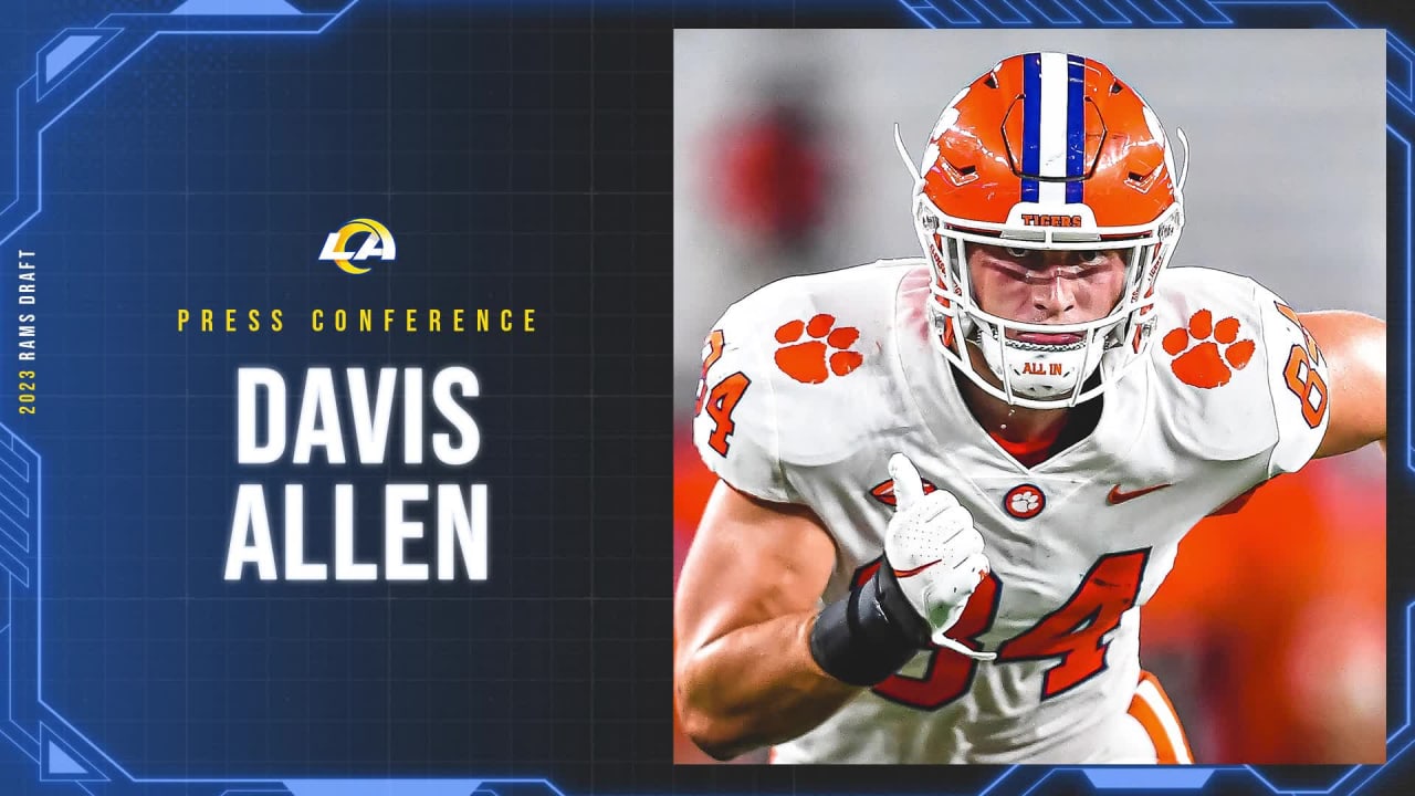 New Los Angeles Rams tight end Davis Allen reacts to draft call and ...