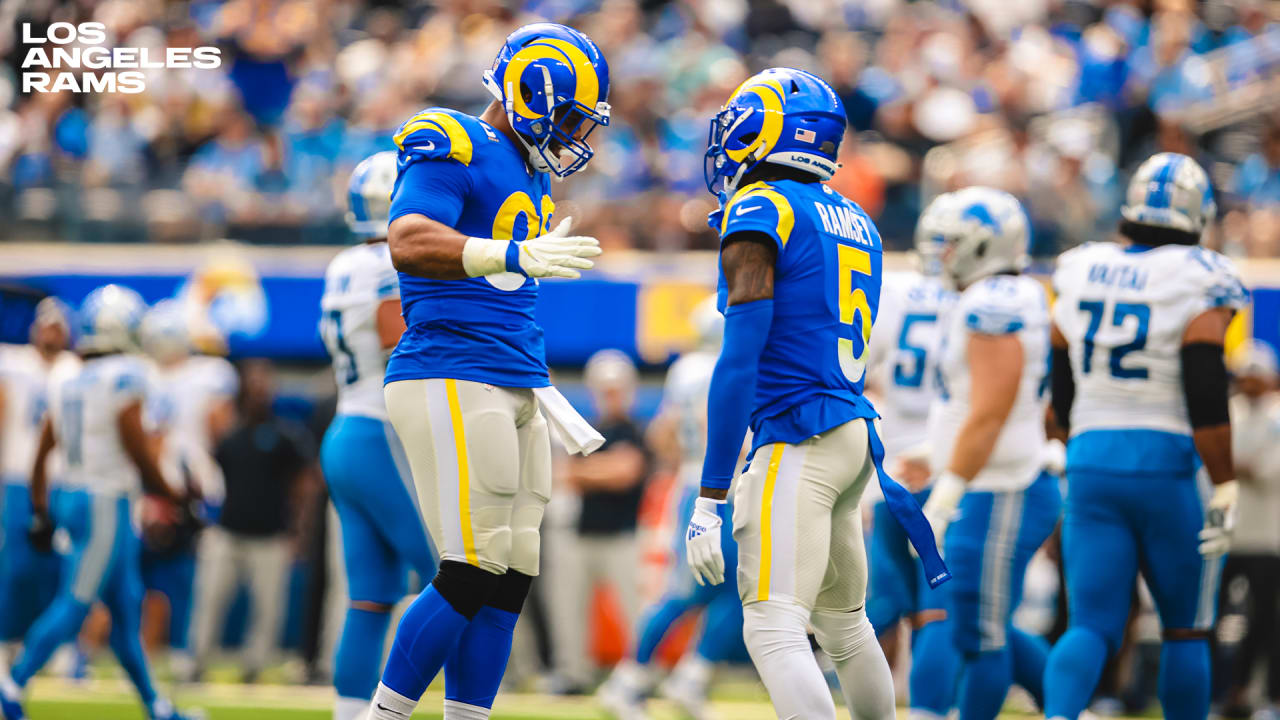 PHOTOS: Game-action moments from Rams vs. Lions Week 7 matchup at SoFi ...