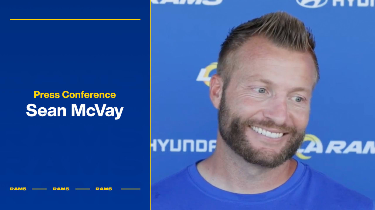Rams head coach Sean McVay on Joe Noteboom getting reps at right guard ...