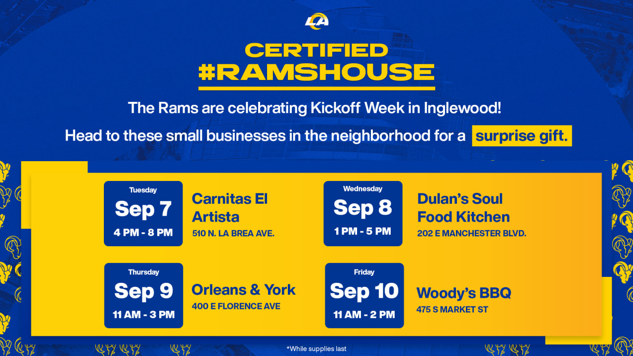 Rams support Certified #RamsHouse Inglewood businesses during week of ...