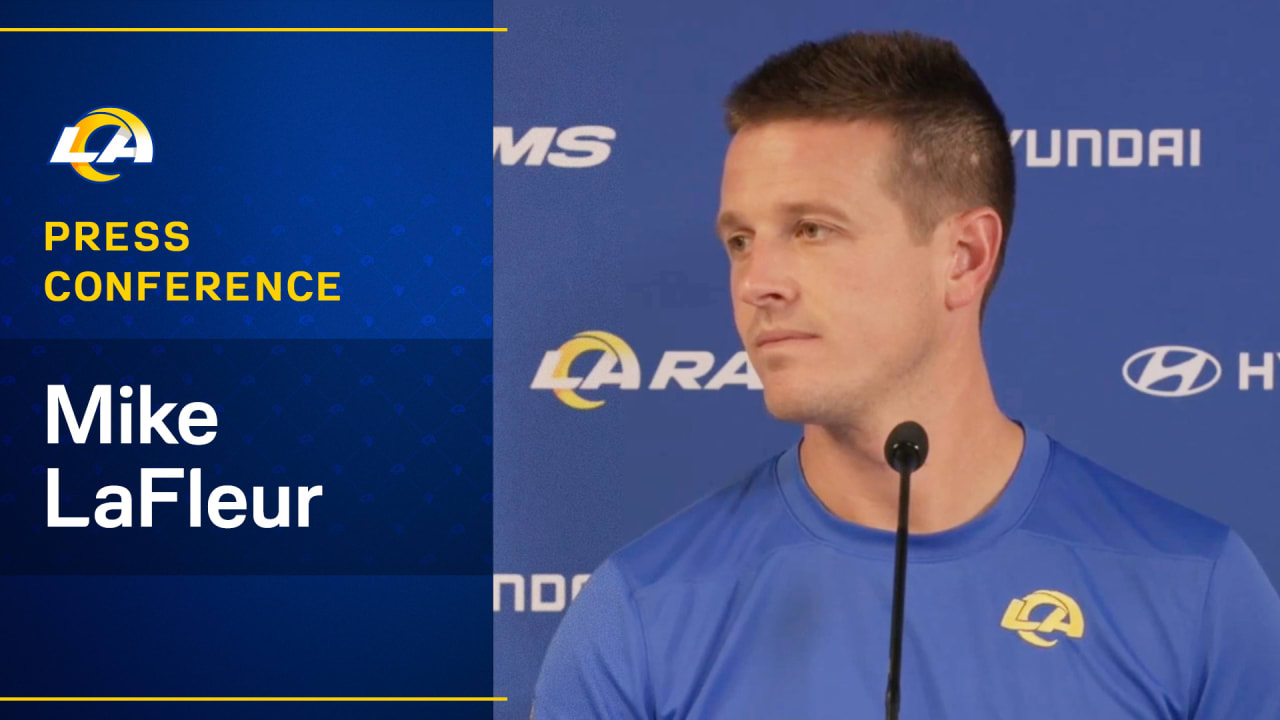 Rams offensive coordinator Mike LaFleur talks onboarding new players to ...