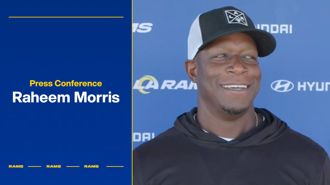 Los Angeles Rams defensive coordinator Raheem Morris talks run defense ...