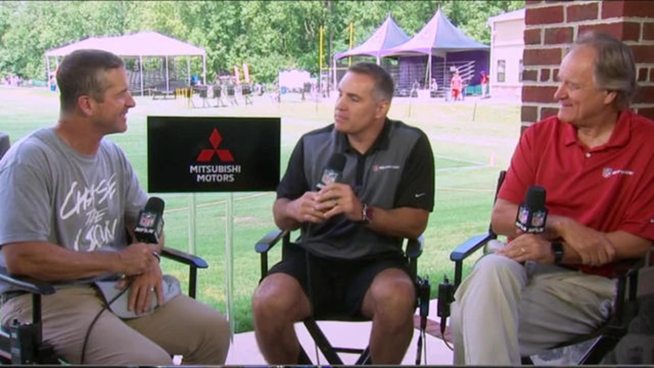 John Harbaugh Joins Brian Billick, Kurt Warner After Camp Practice