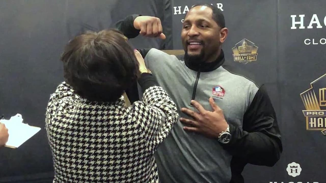Watch Ray Lewis Get Measured for His Hall of Fame Jacket, Bust and Ring