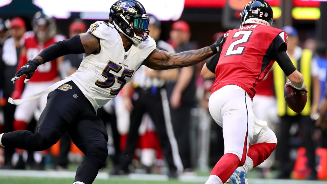 Highlight: Terrell Suggs Sacks Matt Ryan, Has Awesome Celebration