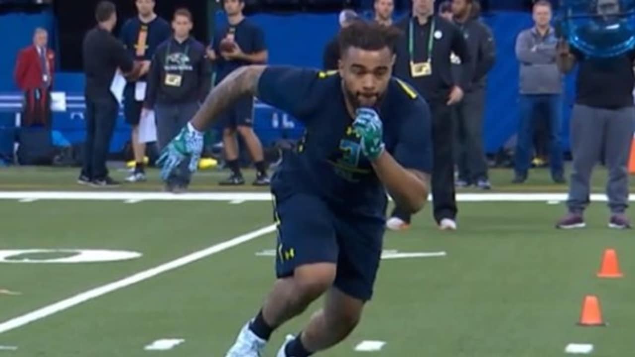 Derek Barnett 2017 Combine Workout