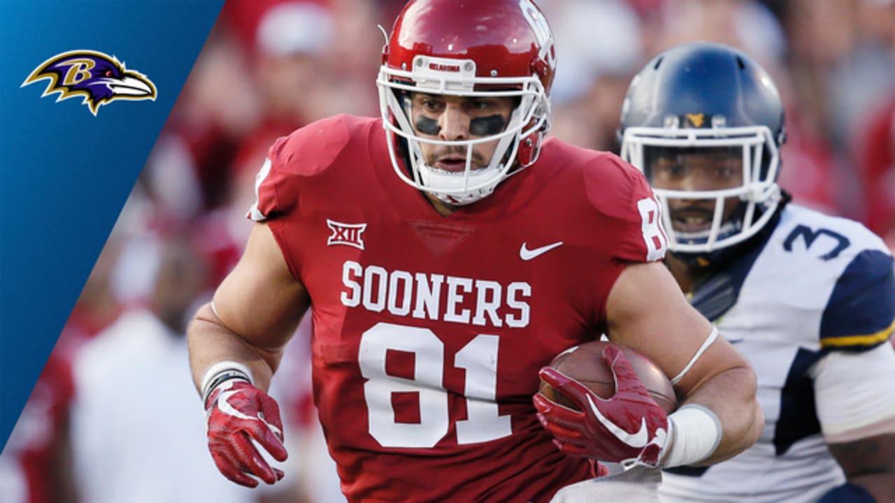 Baltimore Ravens select Oklahoma tight end Mark Andrews No. 86 in the ...