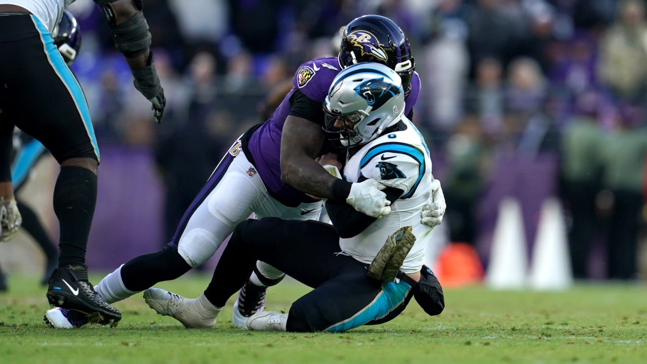 Ravens Swarm for Late Sack | Ravens-Panthers Highlights