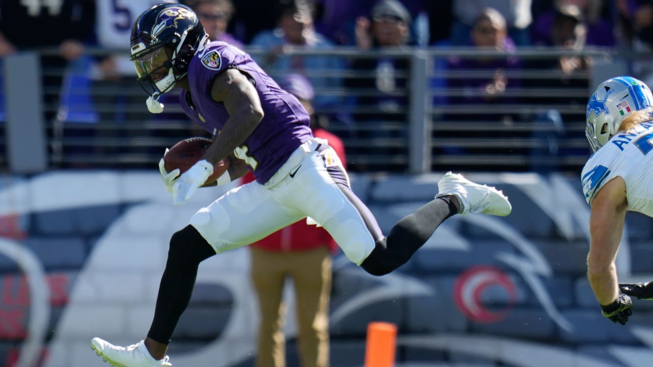 Zay Flowers Gets Loose for 46 Yards | Ravens-Lions Highlights, Week 7