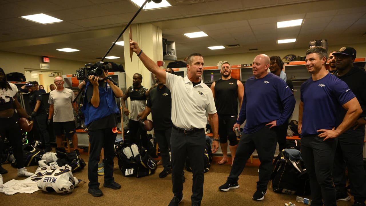 John Harbaugh's Locker Room Speech After Win in Cincinnati