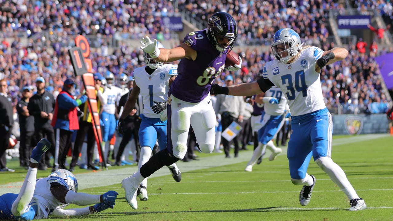 Lamar Jackson, Mark Andrews Moves Chains on 1st-and-20 | Ravens-Lions ...