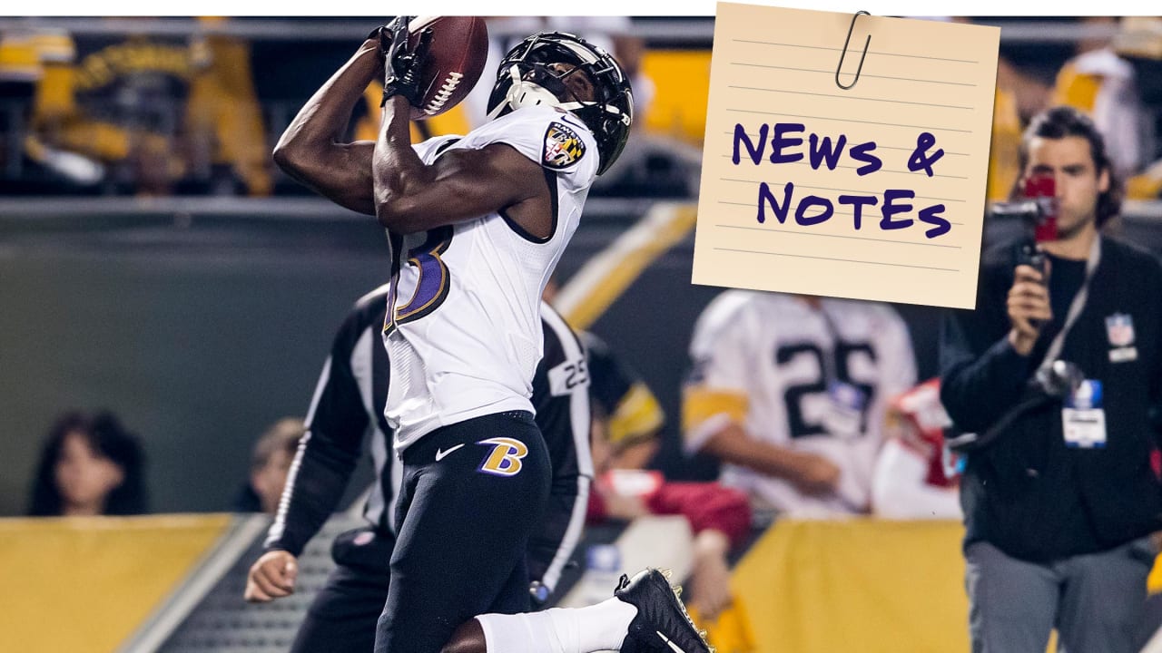 News & Notes 10/31: Ravens WR John Brown Emulates Steelers WR Antonio Brown