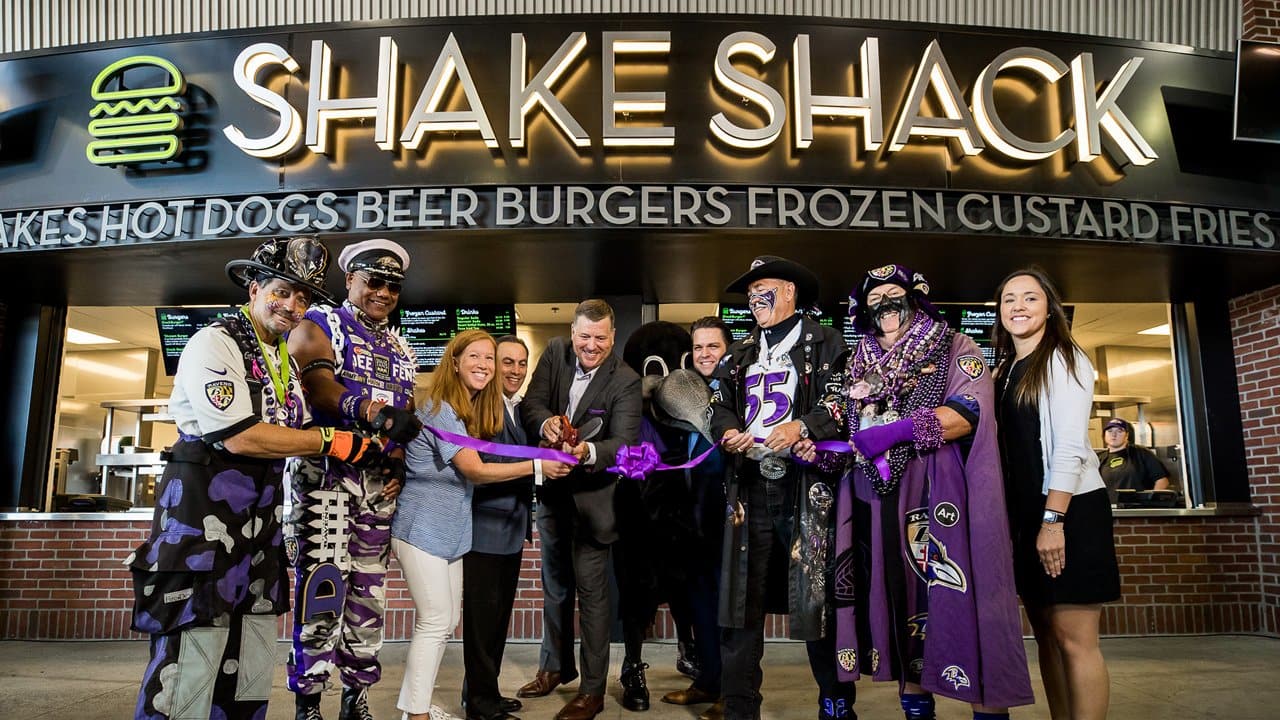 Ravens Hold Ribbon Cutting for New Shake Shack