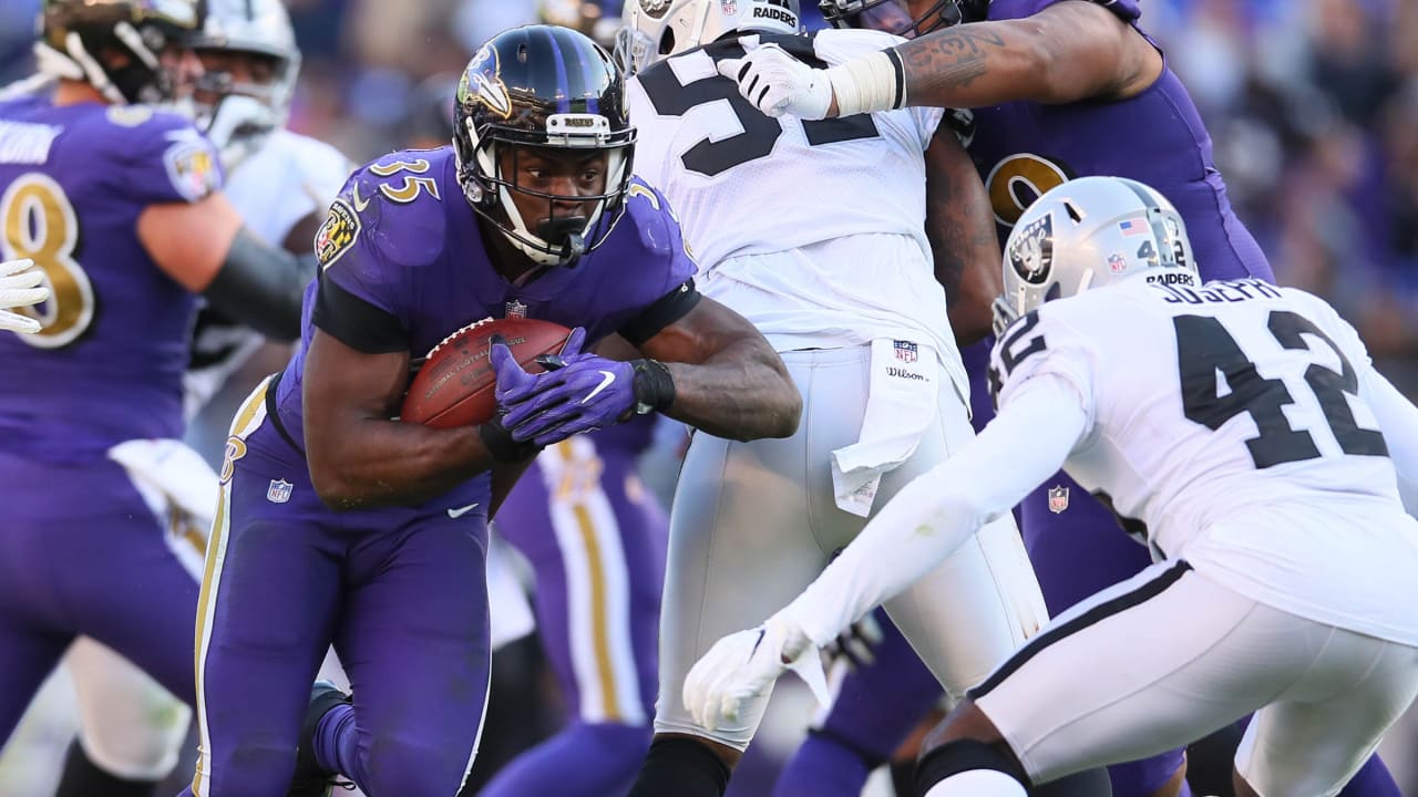 Gus Edwards Tops 100 Yards Again as Ravens Ground and Pound Raiders