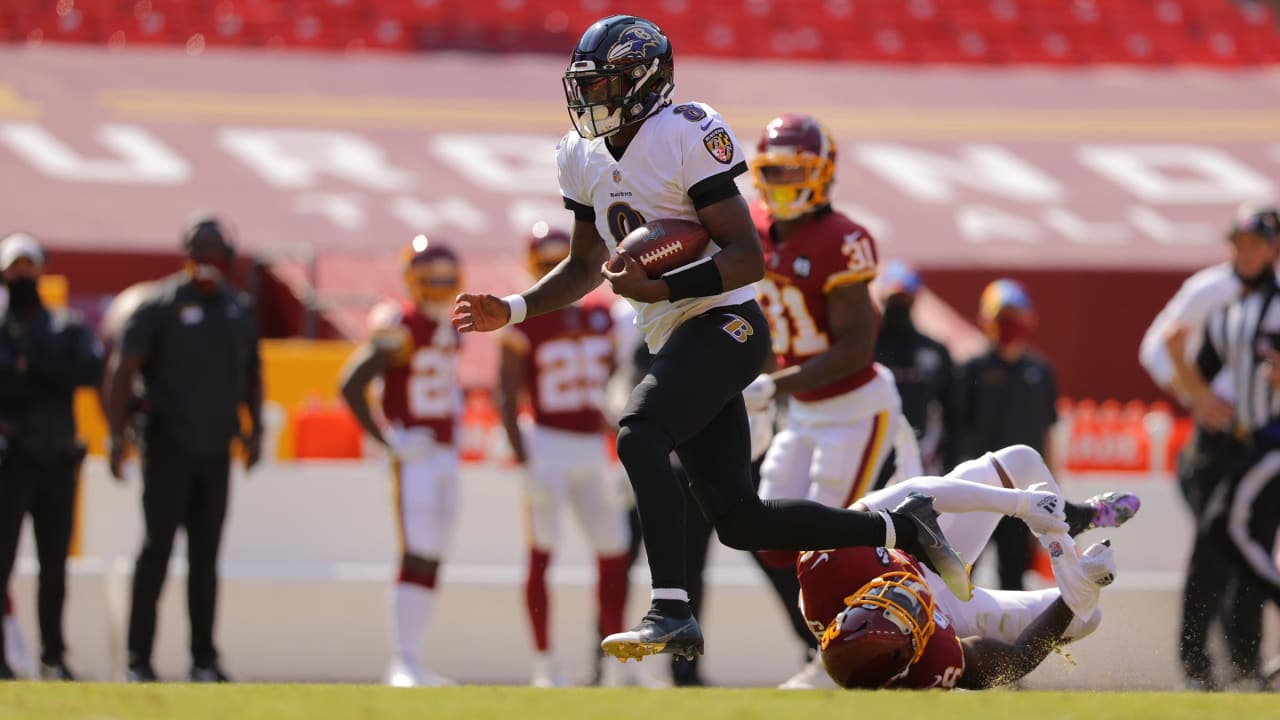Baltimore Ravens at Washington Football Team, Week 4, Lamar Jackson ...