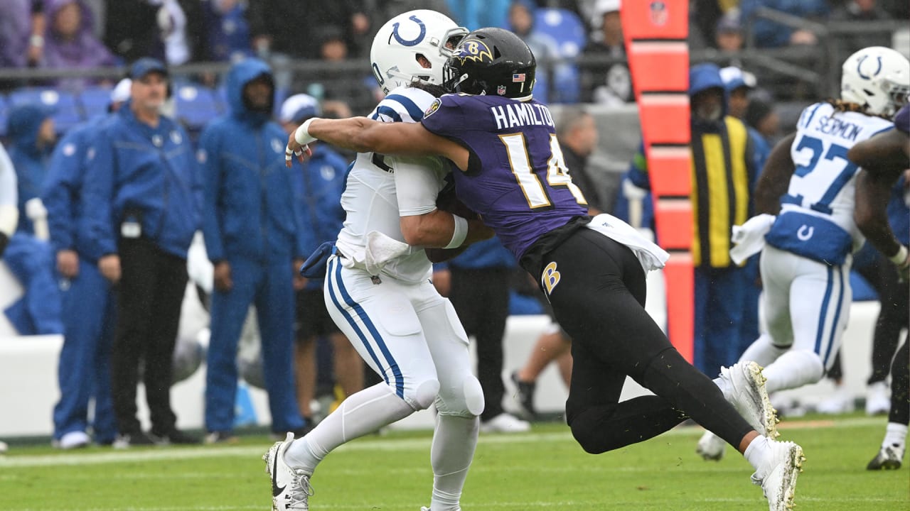 Kyle Hamilton Gets a Sack on Colts' First Series | Ravens-Colts ...
