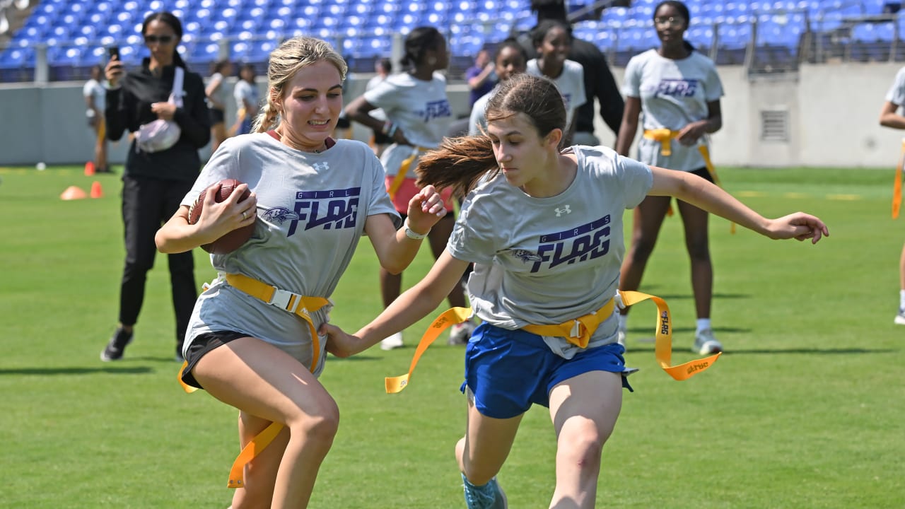 Photos: Girls Flag Football Clinic at M&T Bank Stadium
