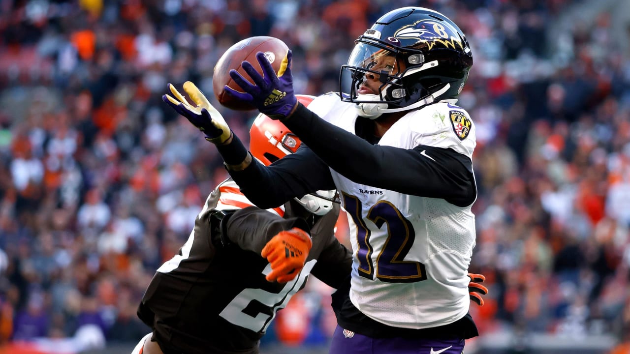 Ravens Rookie WR Rashod Bateman Has Breakout Game in Cleveland in 2021 ...
