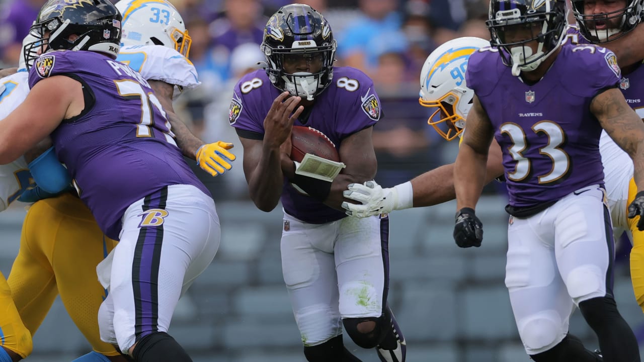 Los Angeles Chargers vs Baltimore Ravens, Week 6, October 17, 2021 ...