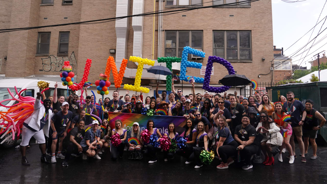 Ravens March in Baltimore Pride Parade