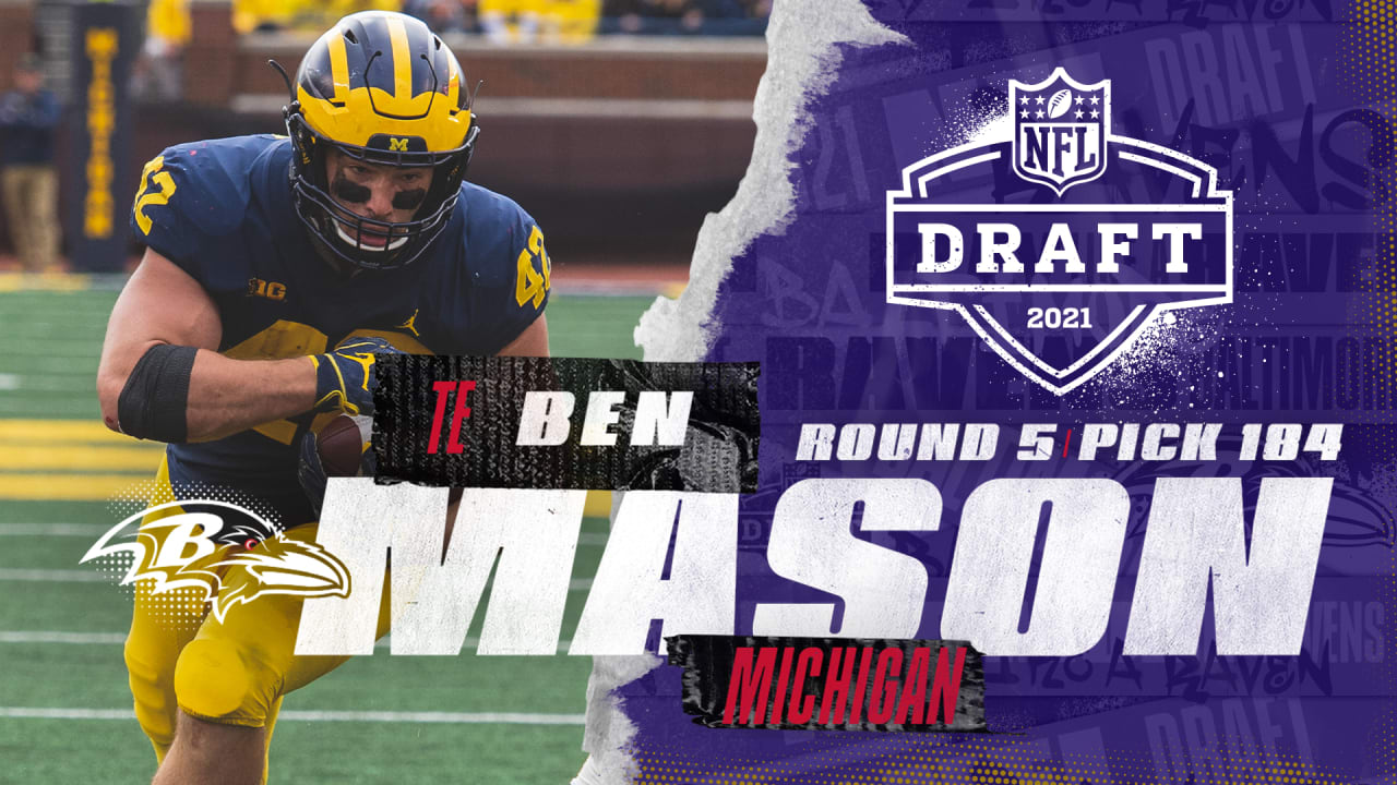 2021 NFL Draft: Tight End Ben Mason, Michigan, Round 5, Pick 184