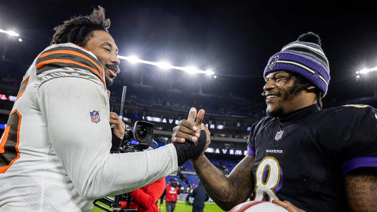 Myles Garrett Takes Heat for Dapping Up Lamar Jackson After ...