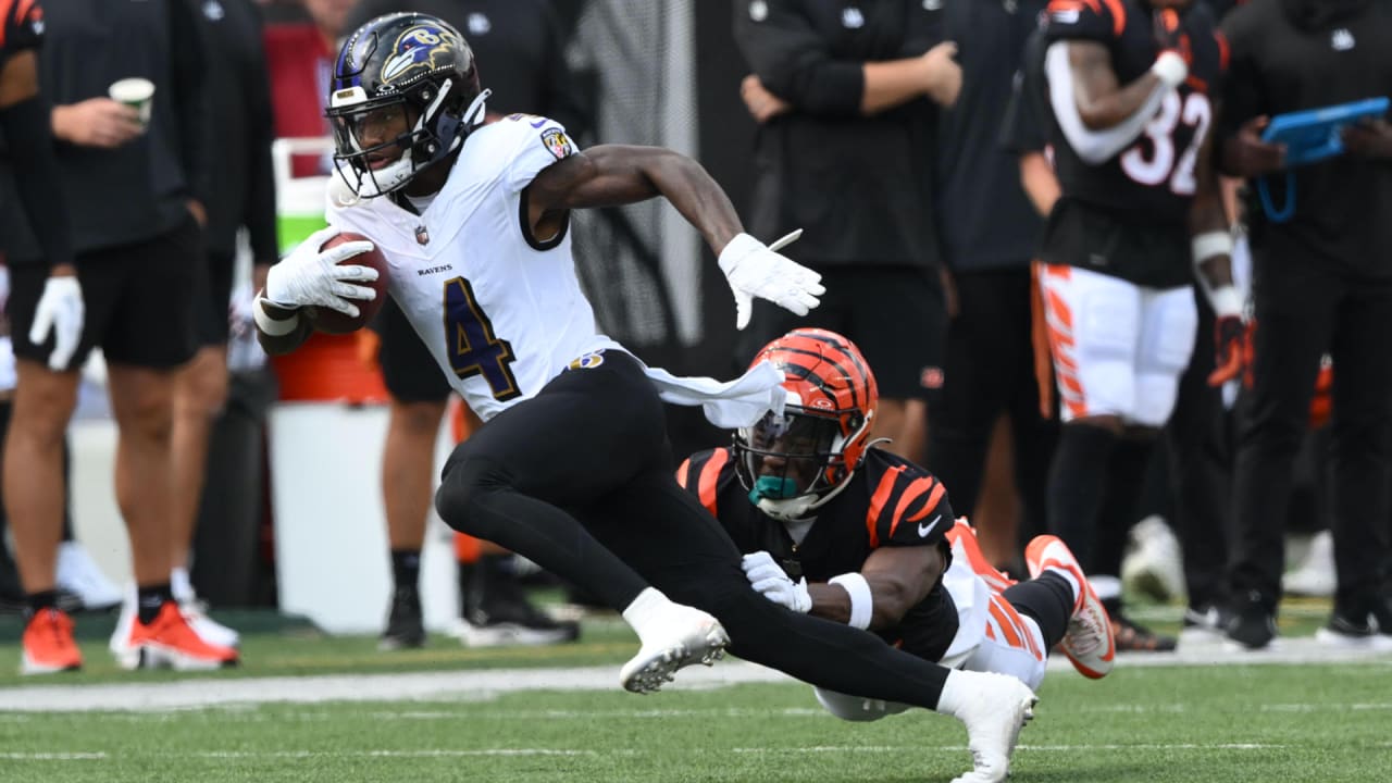 Zay Flowers Punts Bengals Cornerback on Skates | Ravens-Bengals ...
