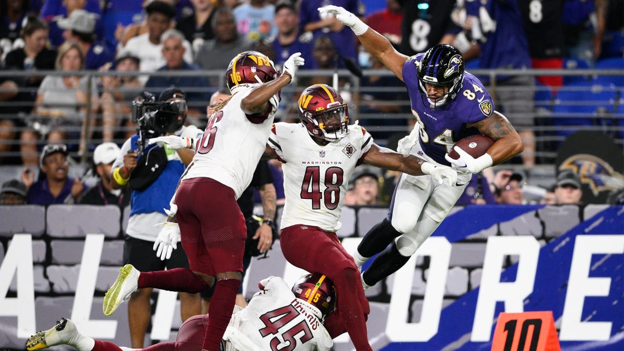 Josh Oliver Stiff-Arms, Gets Upfield