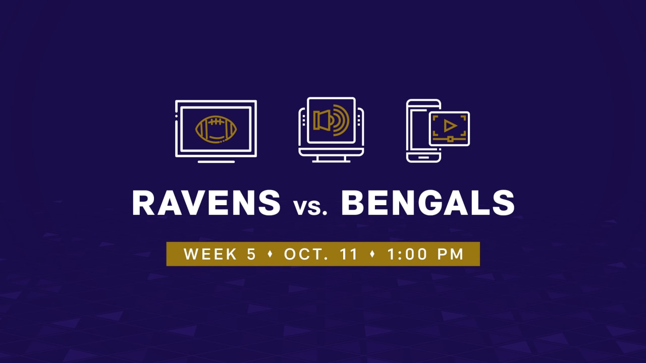 How to Watch, Listen and Stream Ravens vs. Bengals