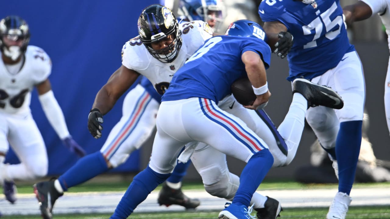 Calais Campbell Gets Clutch Red-Zone Sack | Ravens-Giants Week 6 Highlights