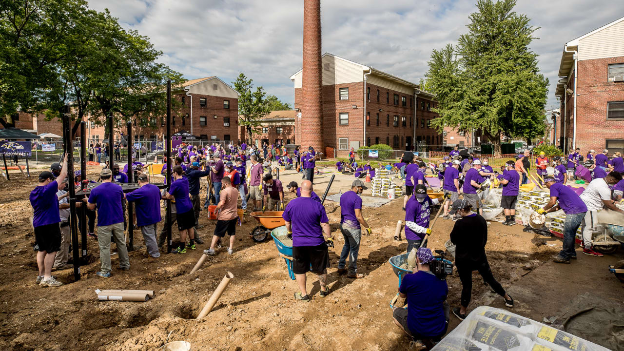 Before & After From Ravens' KaBOOM! Playground Build