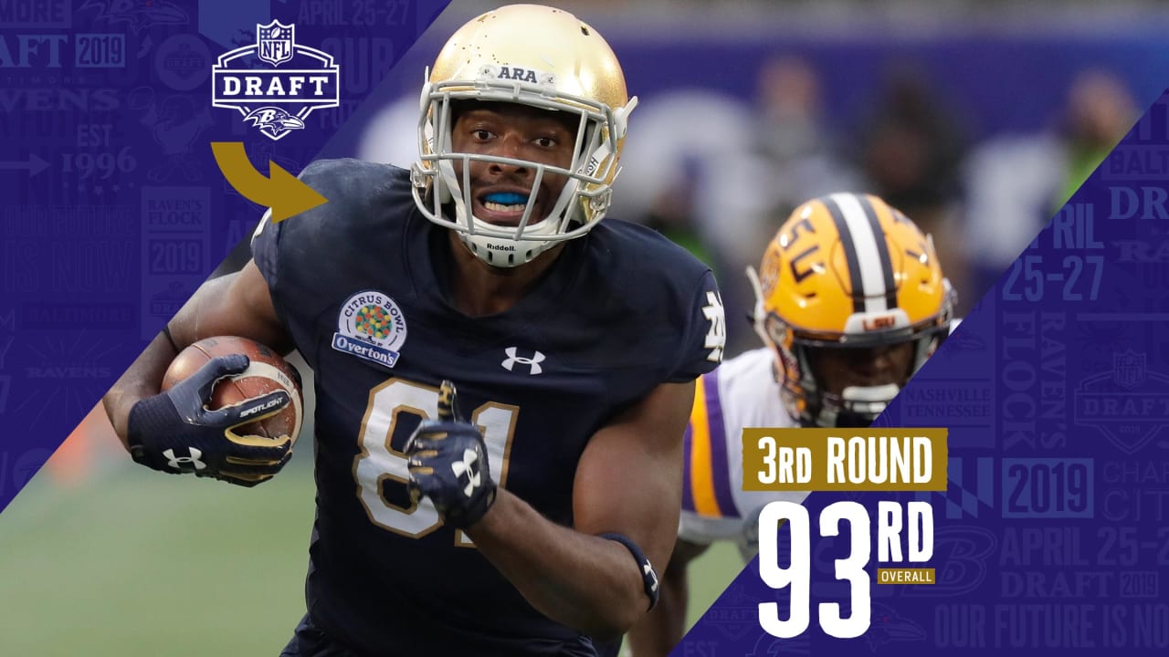 Third Round (93): Ravens Trade Up to Take Notre Dame WR Miles Boykin