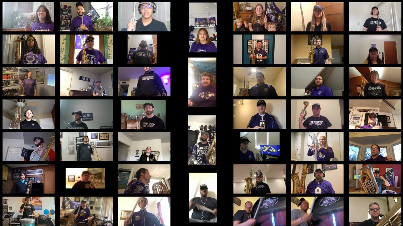 Marching Ravens Perform Virtual Fight Song