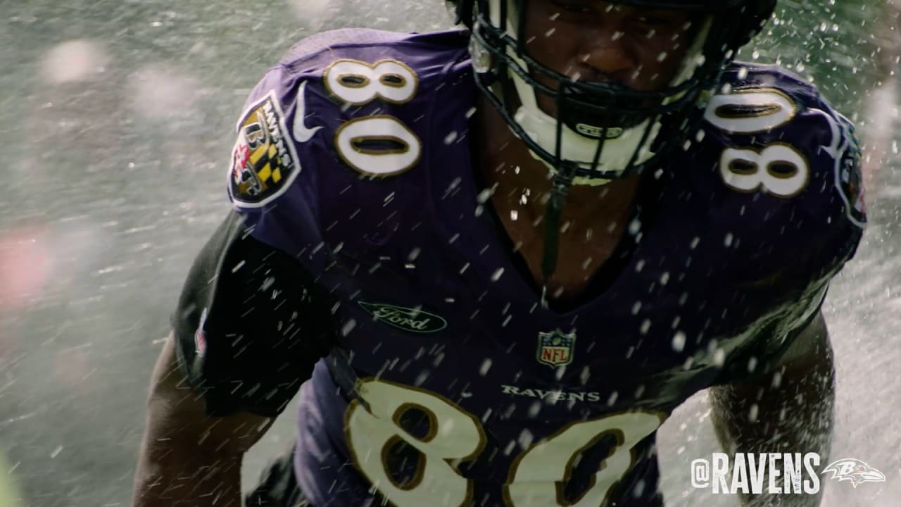 Ravens Rookies Get a Slip 'N Slide Drill