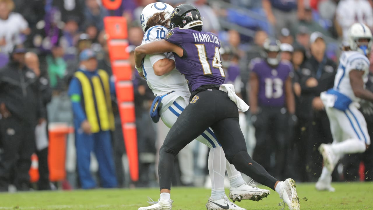 Kyle Hamilton Gets His Third Sack of the First Half | Ravens-Colts ...