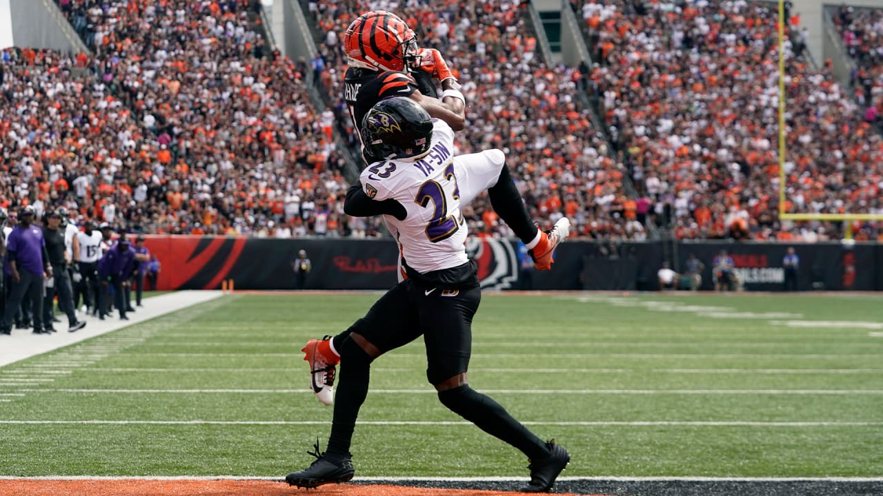Rock Ya-Sin Breaks Up Touchdown Pass for Ja'Marr Chase | Ravens-Bengals ...