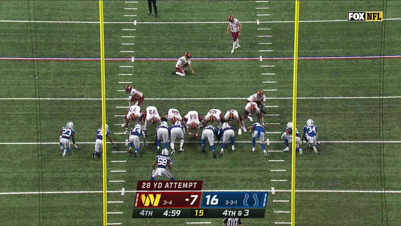 Slye's 28-yard FG try trims Washington's deficit to six in fourth