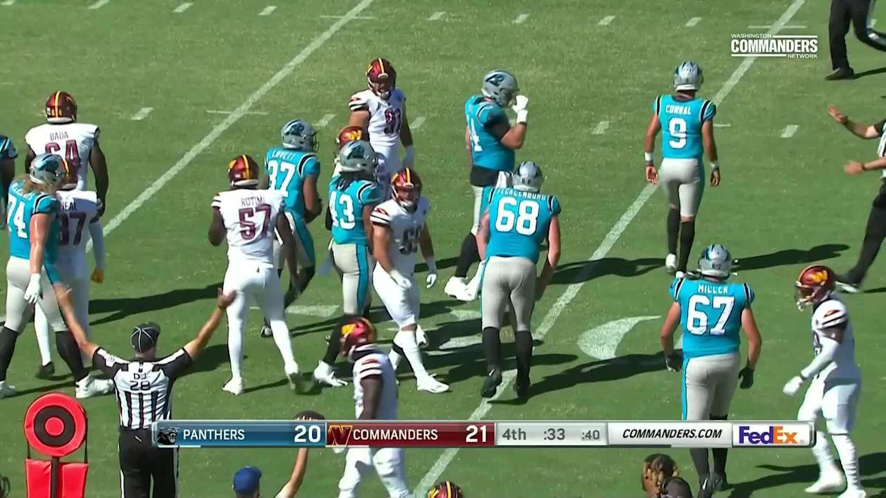 Commanders' top plays vs. Panthers Preseason Week 1