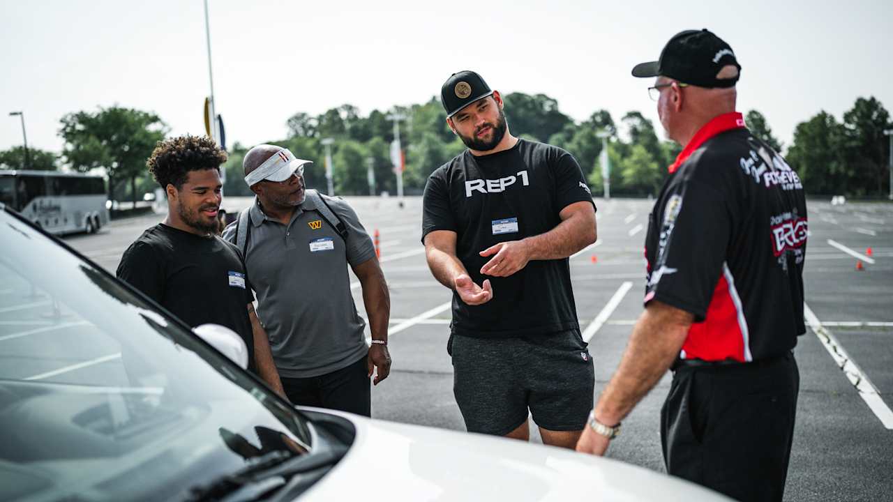 'Very informative': Commanders players attend B.R.A.K.E.S. driving course