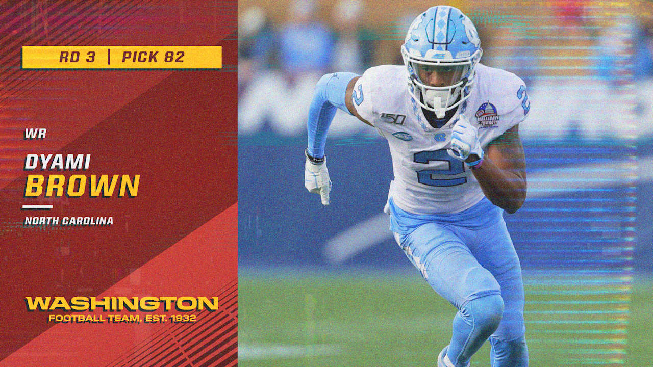 2021 NFL Draft: Wide Receiver Dyami Brown, North Carolina, Round 3, Pick 82
